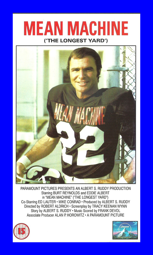 Movies - VHS CASSETTE - MEAN MACHINE - BURT REYNOLDS (THE LONGEST YARD ...